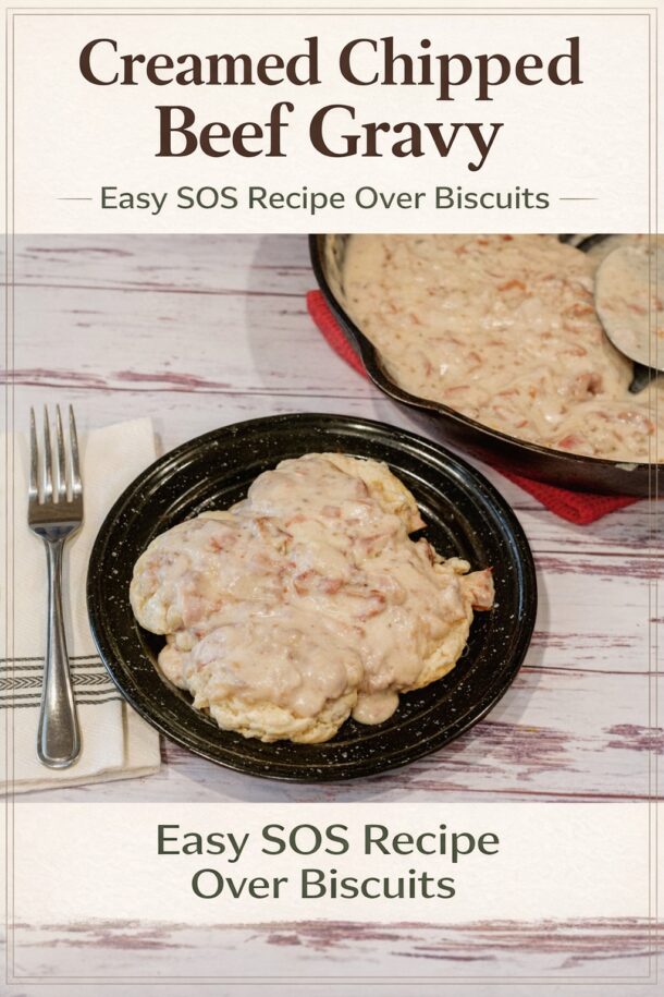 Old Fashioned Creamed Chipped Beef (SOS Gravy Recipe)